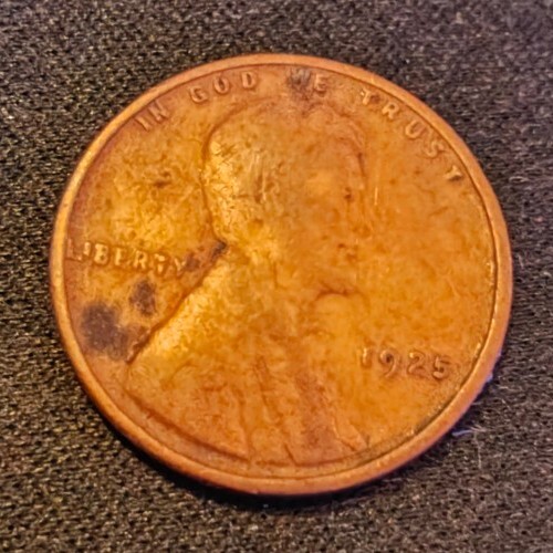 1925 Lincoln Wheat Penny "No Mint Mark" Great Depression Era Coin "RD ...