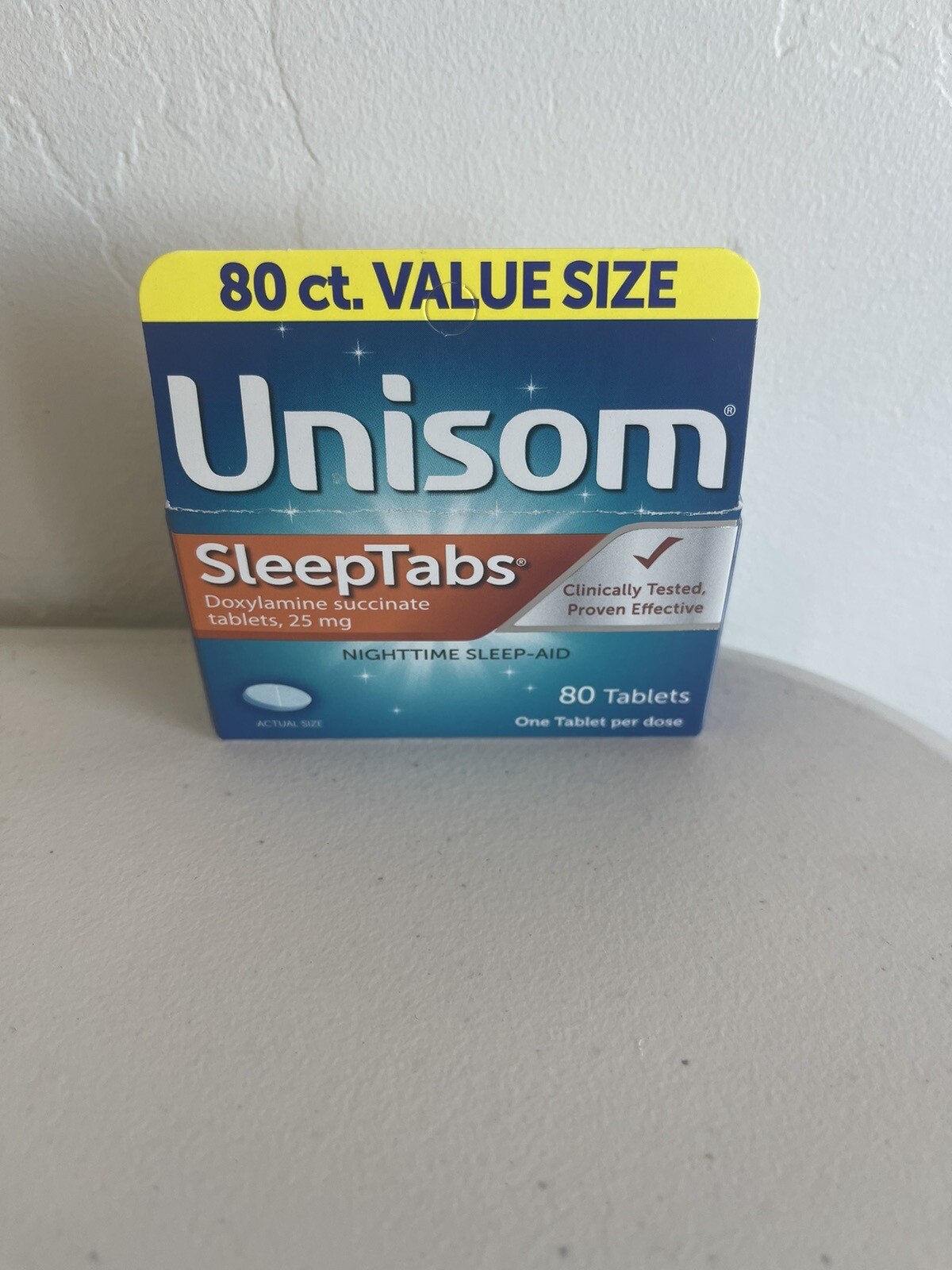 Unisom SleepTabs, Nighttime Sleep-aid, 25mg, 80 Tablets EXP 04/24 ...