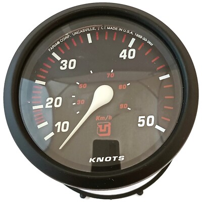 NEW OEM Ultraflex Uflex Analog Speedometer Gauge KNOTS/KM 12V Black ...