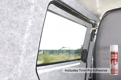 10 SQM Silver Camper Van Lining Carpet Kit Super Stretch Inc Trimfix ...