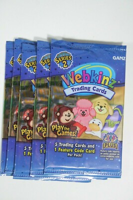 GANZ Webkinz Trading Cards 1 pack, Includes 5 Trading Cards + 1 Feature ...
