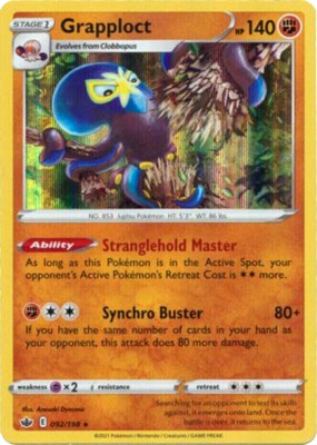 Grapploct Holo Rare Pokemon TCG Card 092/198 | eBay