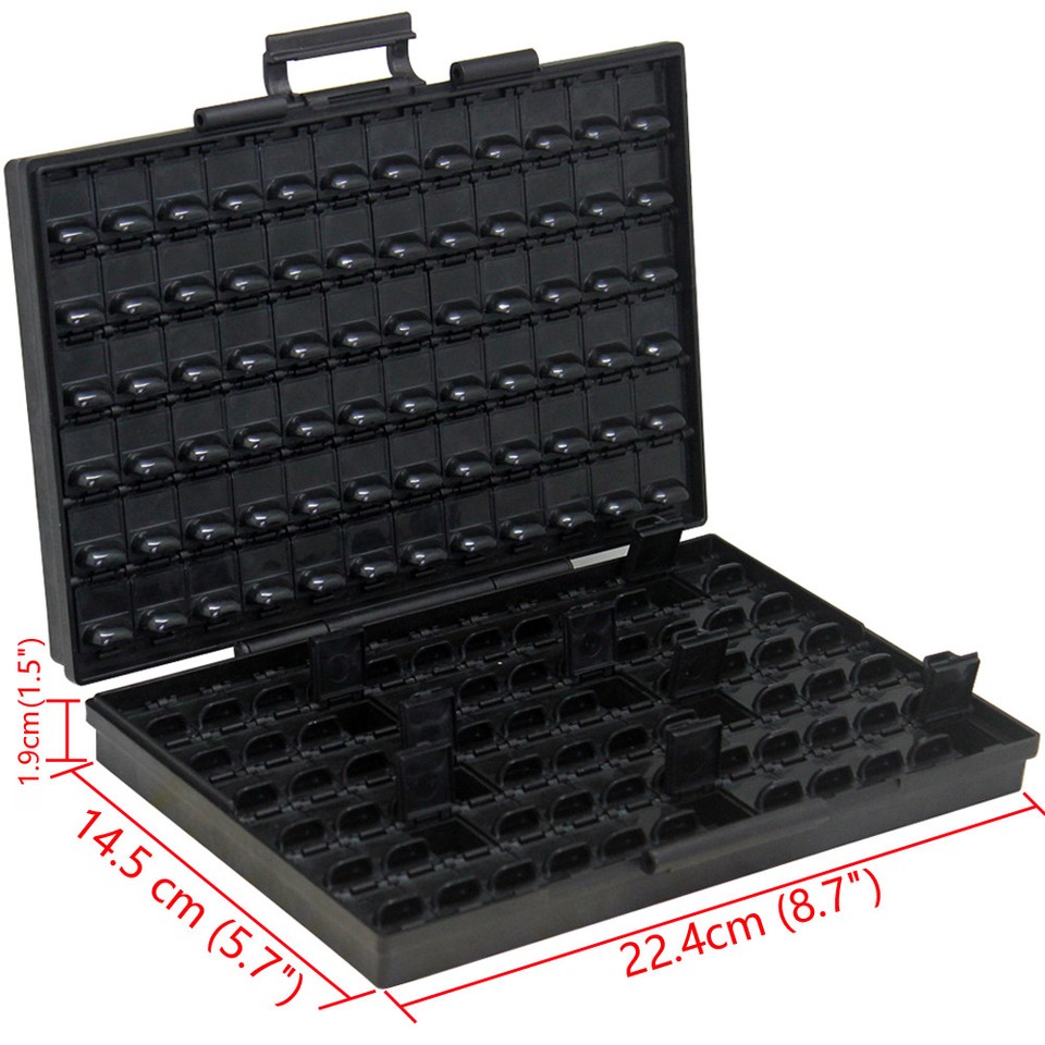 AideTek ESD safe SMD components storage beads box w/144 bins BOXALLanti ...