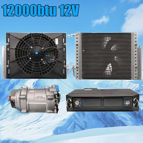 12V 12000 BTU Under Dash Air Conditioner Kit for RV Car Truck Heat ...