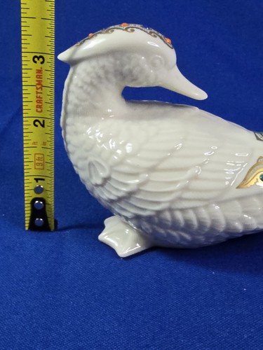 Vintage VTG Lenox Jewels Collection Preening Duck Figurine 1992 USA | eBay