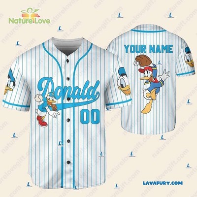 Disney Donald Duck Personalized Baseball Jersey With Name and Number | eBay