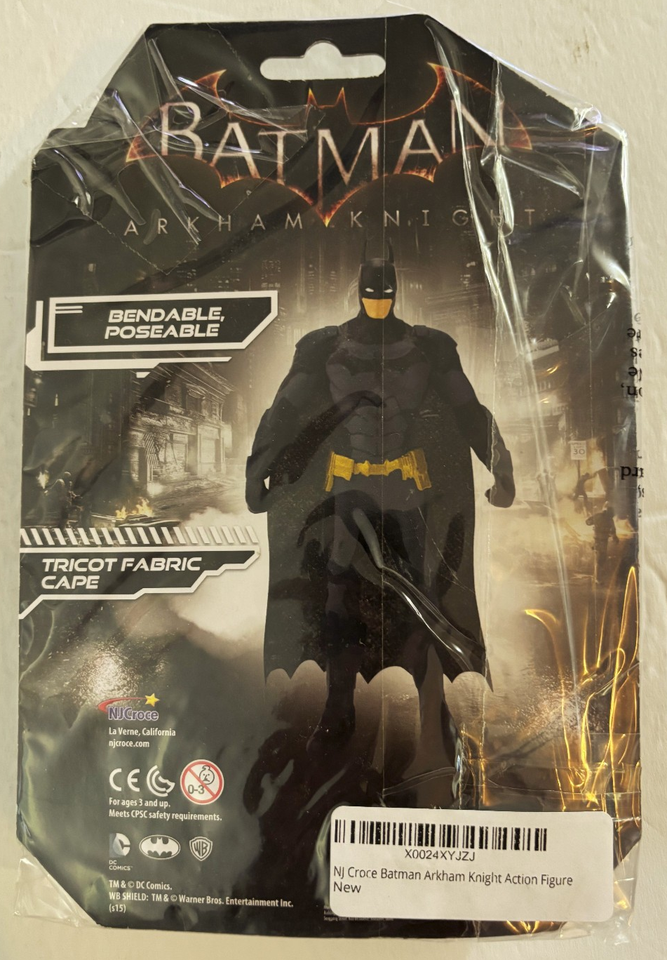 DC COMICS BATMAN-ARKHAM KNIGHT BENDABLE POSABLE FIGURE WITH TRICOT ...