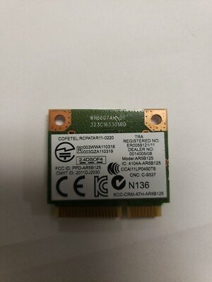 Dell Latitude E5540 E6440 DW1506 AR5B125 Wireless WiFi WLAN Card PCIe ...
