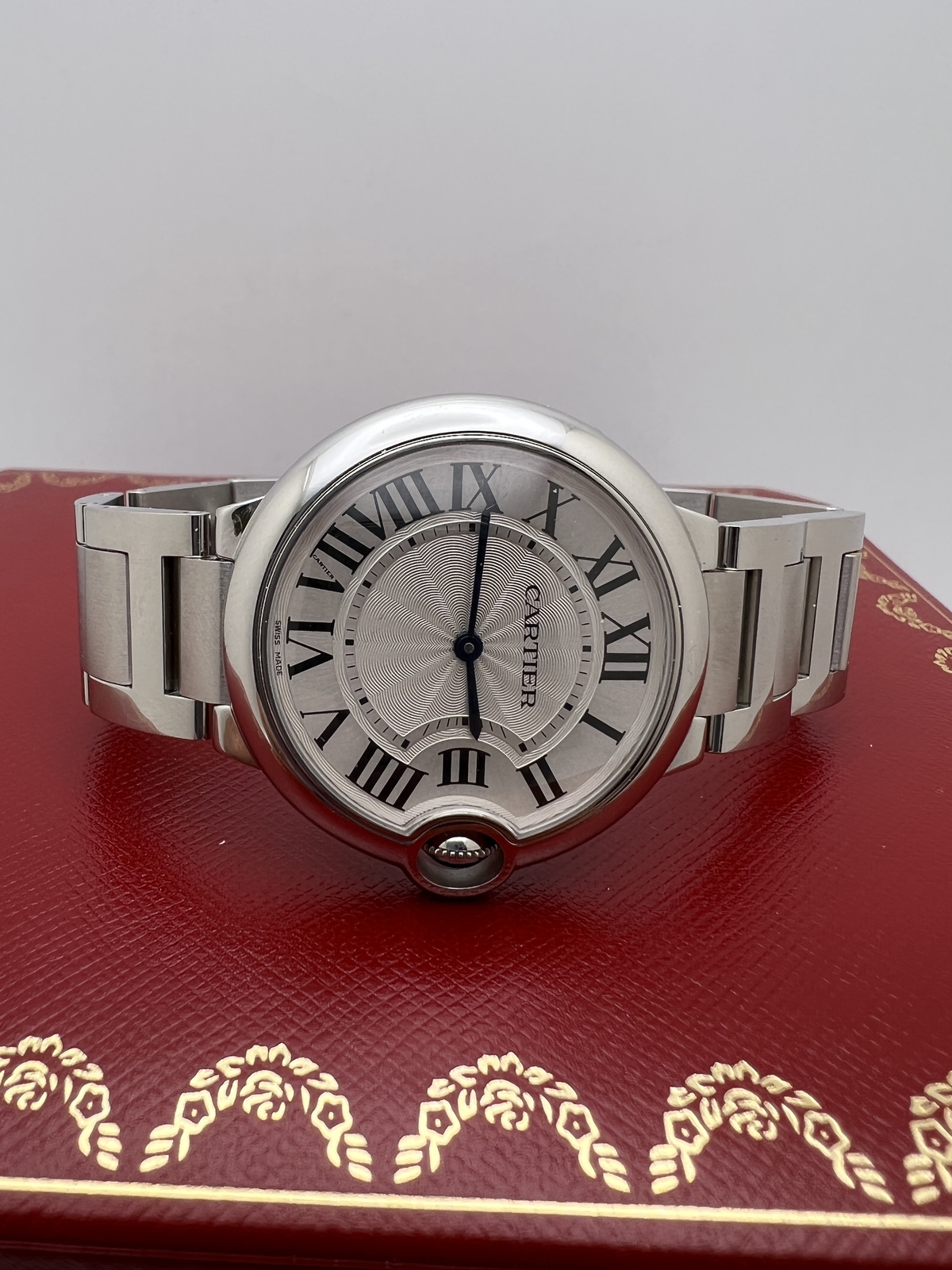 Cartier Ballon Bleu 36mm W69011Z4 Silver Dial Steel Quartz Watch Box & Papers | eBay