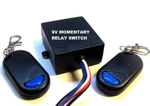MSD 9V 5A 315mhz MOMENTARY relay switch with 2 remote control key fob ...
