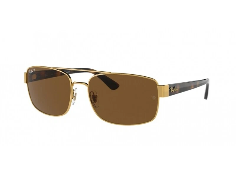 Ray-Ban RB 3663 001/57 Shiny Gold Sunglasses Man, 57% OFF