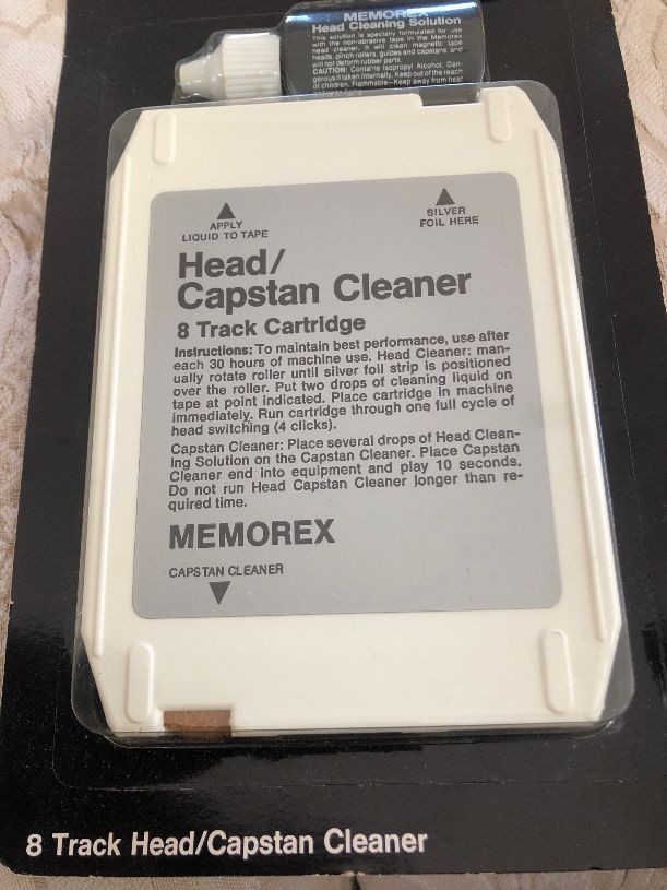 Vintage Memorex Head Capstan Cleaner 8 Track Cartridge & Liquid ...