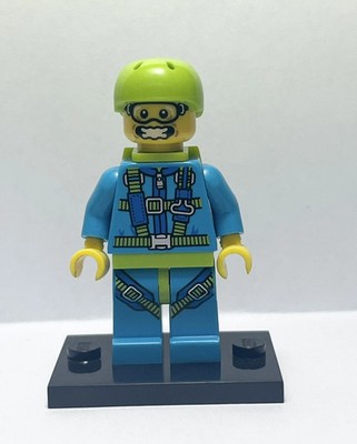LEGO CMF Series 10 - SKYDIVER w/ Parachute - Minifigure Mint Complete ...