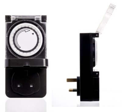 2 pack 24 Hour Mains Plug In Timer Switch Time Clock UK 3Pin Socket ...