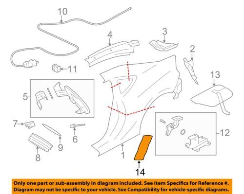 Su003-02952 TOYOTA Pad Quarter Panel SU00302952 Genuine OEM Part for ...