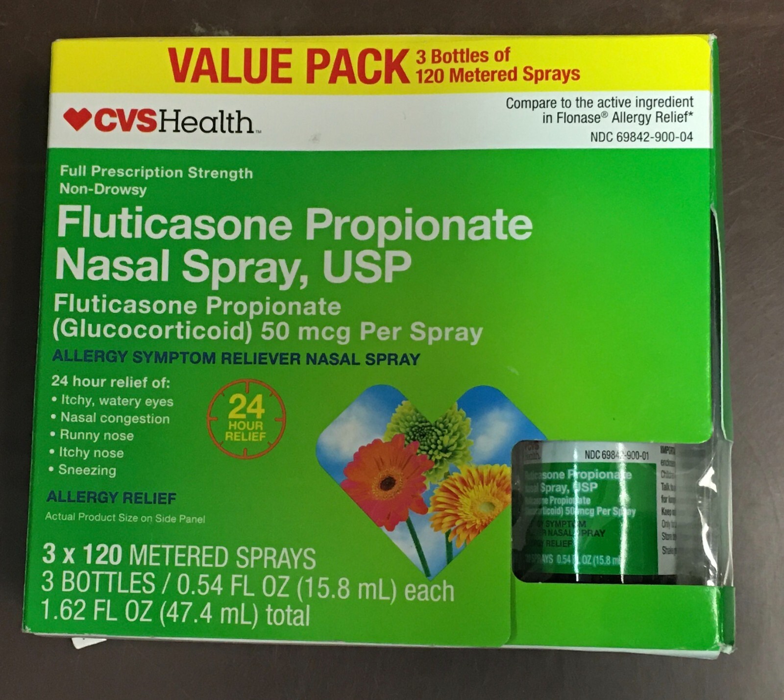 CVS Health Fluticasone Propionate Nasal Spray USP 3 SPRAYS 360 Total ...