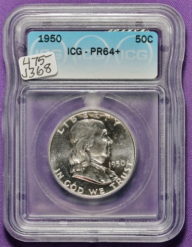 1950 Ben Franklin Half. In ICG Holder. PR64+. J368 | eBay