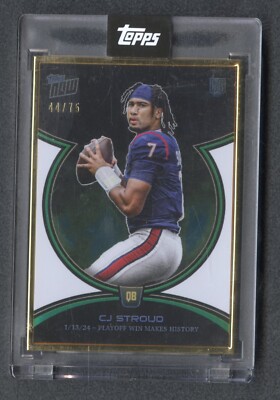 2024 Topps NOW Stroud Rookie Campaign CJRC-4 Green /75 RC Rookie Texans ...