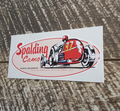 VINTAGE SPALDING CAMS Decal Sticker Vintage Americana Hot Rod Rat Rod ...