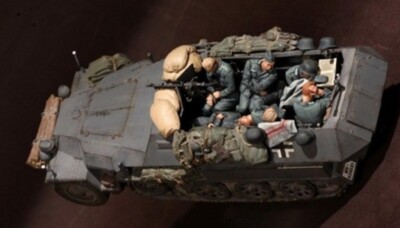 1/35 Scale Resin Figure Model GK Half Track Crew 6 Figures Unpainted ...