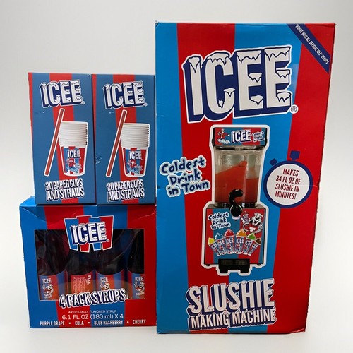 Icee Slushie Machine Counter Top Complete Bundle Set 40cups 4 Syrup ...