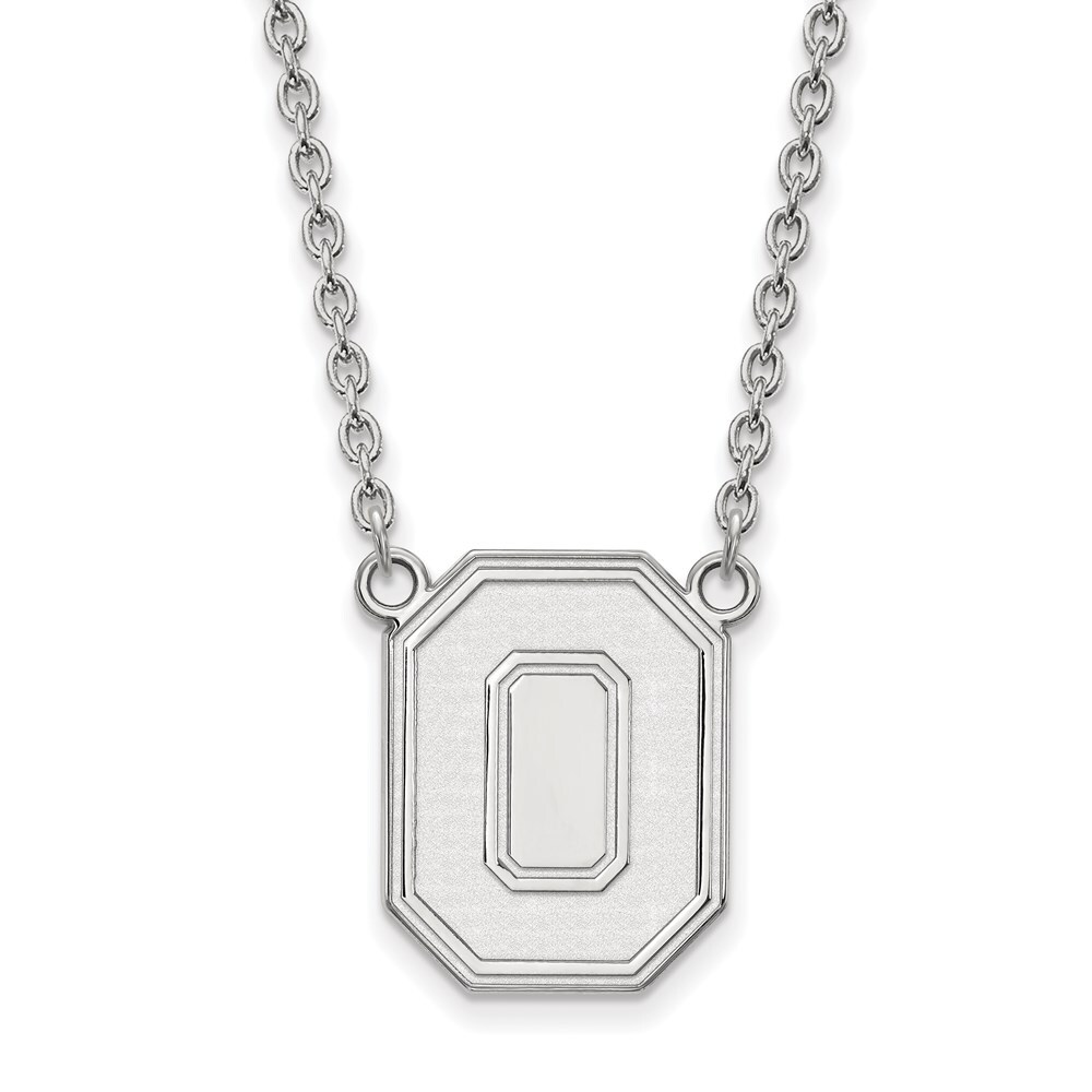 LogoArt Sterling Silver Ohio State University Pendant Necklace ...
