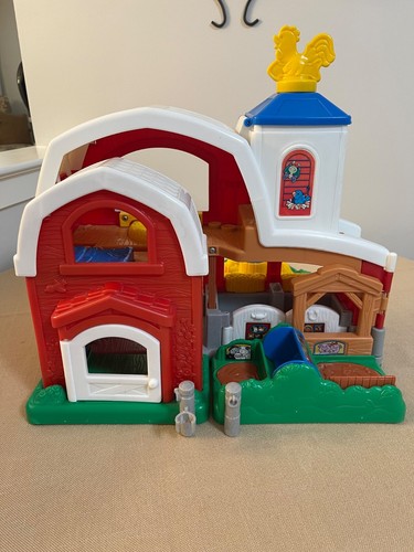 Vintage Fisher Price 2005 Little People Red Barn - Sound Works w ...