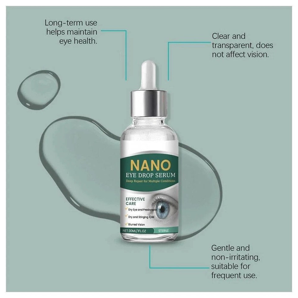 Nano Eye Drops Serum, Natural Nano Lubricant Eye Drops for Dry Eye ...