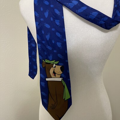 Vintage 1999 Cartoon Network Hanna Barbera Yogi Bear Necktie 58x4 | eBay