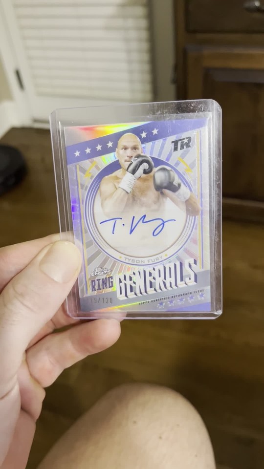 2024 Topps Chrome Tyson Fury Ring Generals Auto #119/120 Gypsy King ...