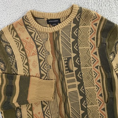 3D Knit Sweater Sweater Mens L Coogi Style Coby Retro Texture Cotton On ...