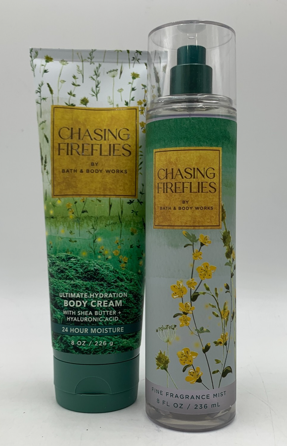 Bath & Body Works Chasing Fireflies Cream & Fragrance Mist Set Full ...