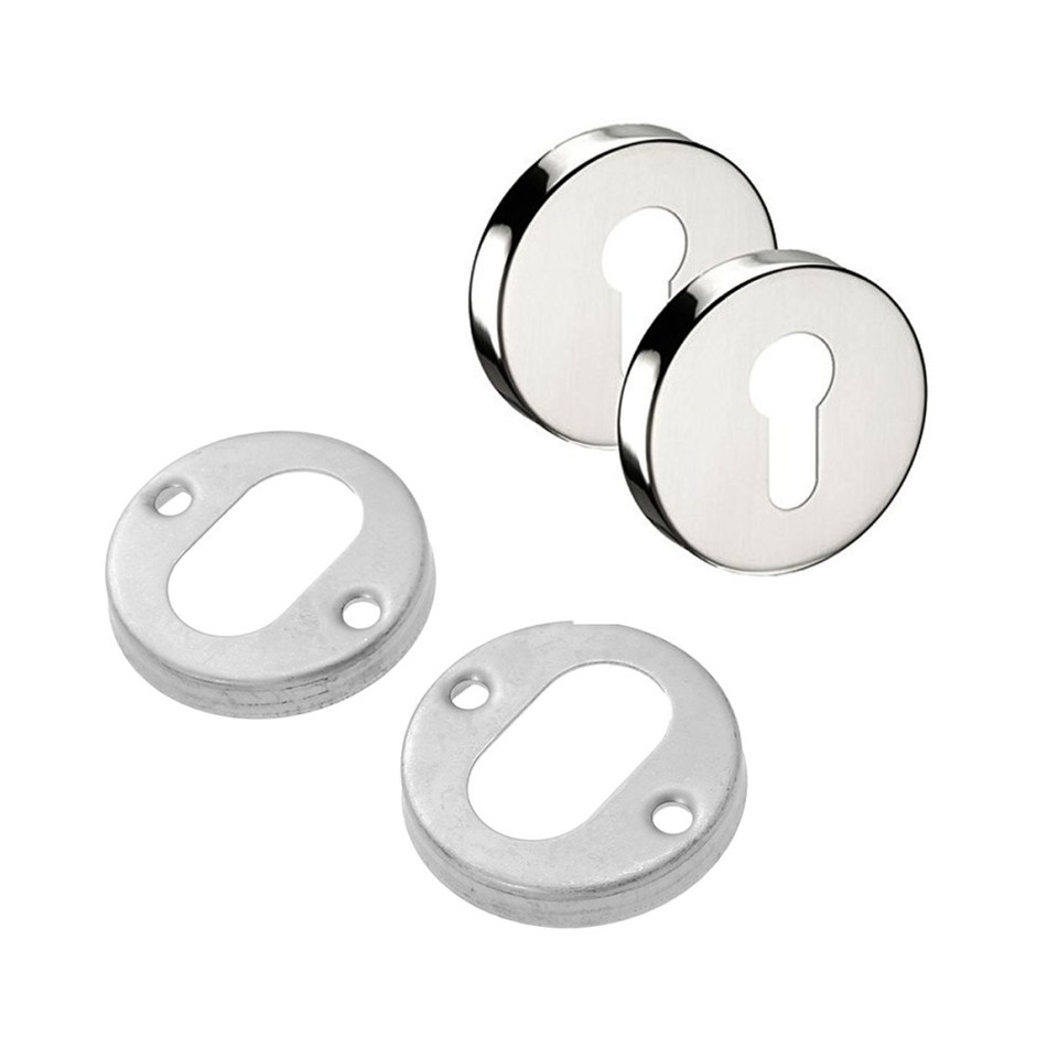 Lock Cylinder Cover Screw Covers Caps Silver Key Door Protection ...
