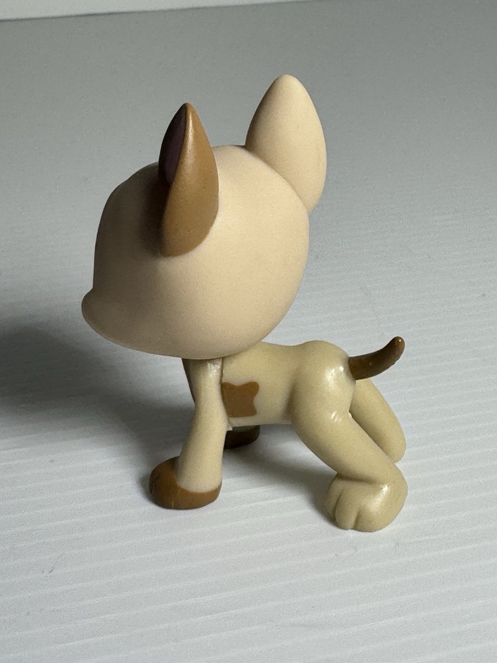 Littlest Pet Shop 1647 Tan Cream Pink Ear Great Dane Puppy Dog LPS | eBay