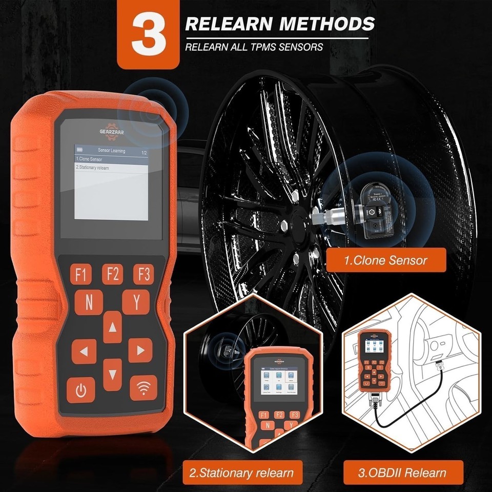 TPMS Programmer Tire Sensor Relearn Reset Activate Tool+4x 315MHZ ...