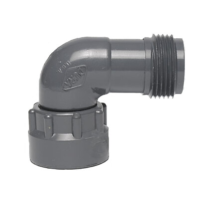 Dura 1" 90° Swivel x Mipt Elbow Manifold System Gray Sch. 40 PVC 306 ...