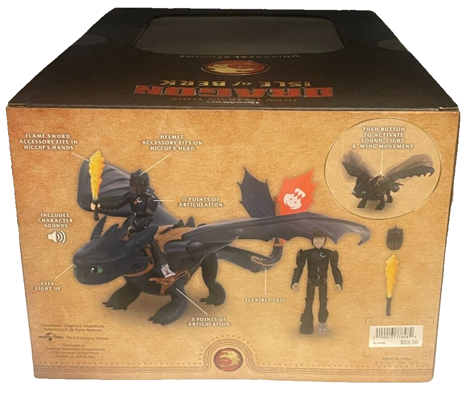 How To Train Your Dragon Isle of Berk Toothless & Hiccup Figure Epic ...