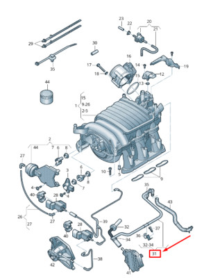 NEW AUDI A8 4H VACUUM PUMP VACUUM PIPE 06E133773EA ORIGINAL | eBay