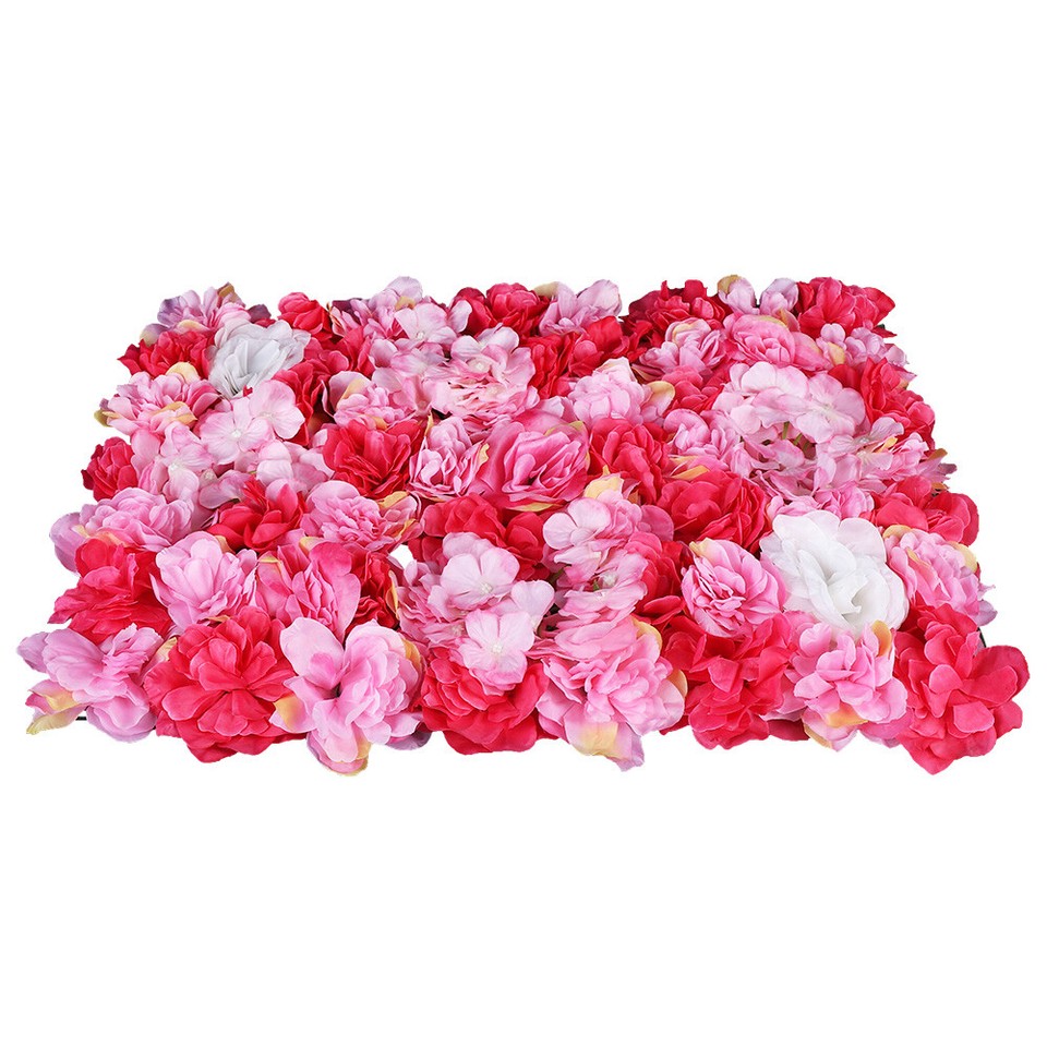12X Artificial Fake Flower Velvet Hydrangea Wall Panel Banquet Wedding ...