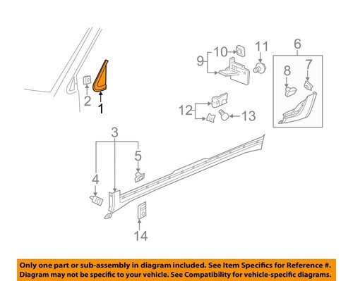 Buick GM OEM 08-17 Enclave Exterior-Pillar Molding Left 20914871 | eBay