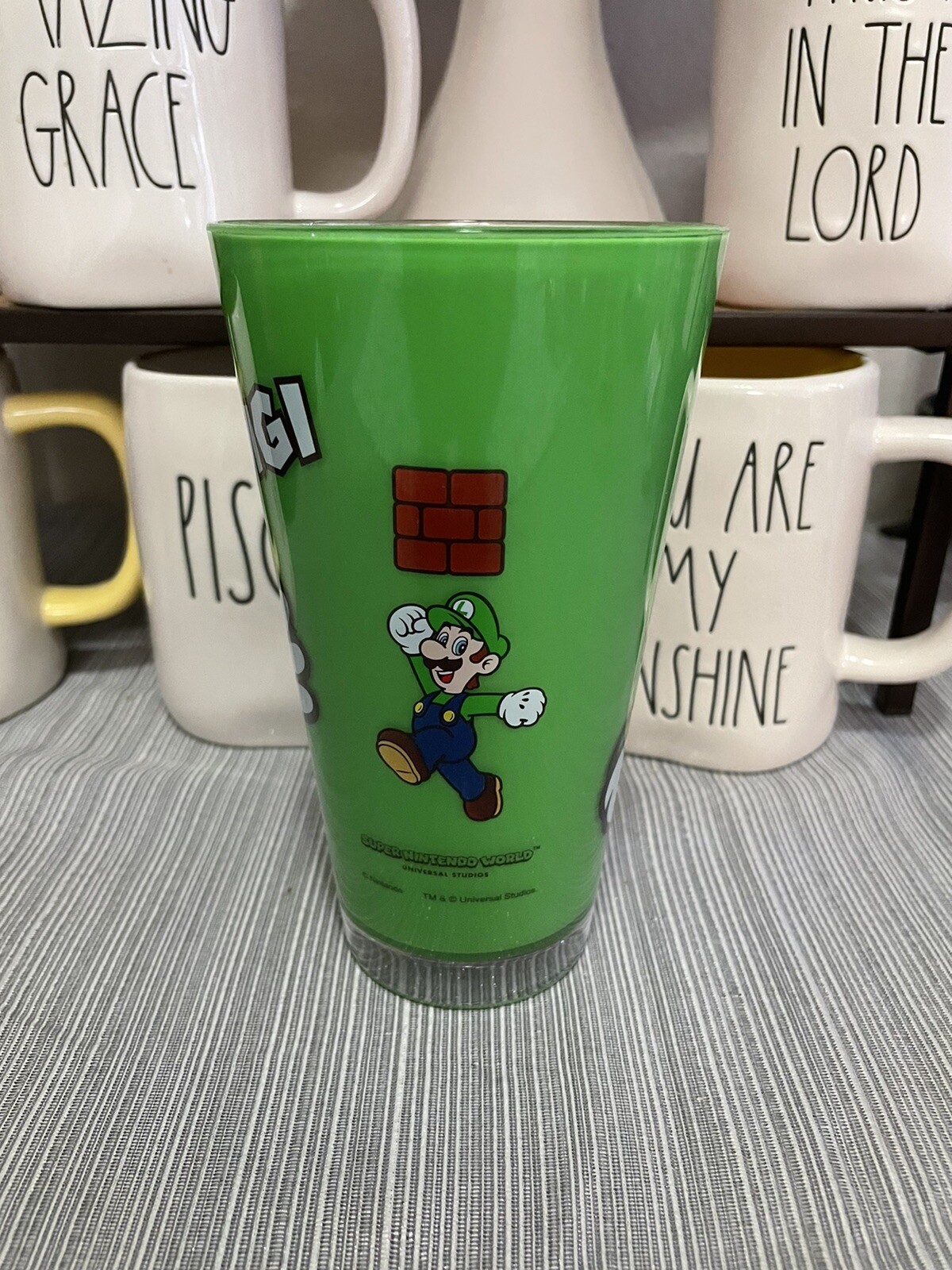 Universal Studios Hollywood SUPER NINTENDO WORLD Plastic Tall Cup Luigi ...