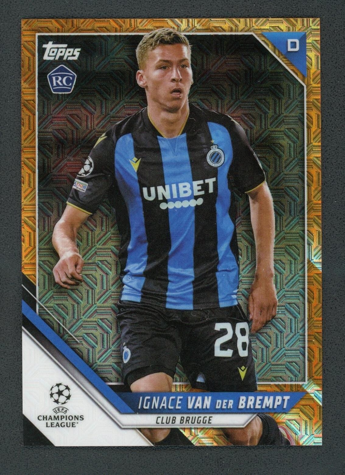 2022 IGNACE VAN DER BREMPT 23/25 TOPPS UEFA CHAMPIONS LEAGUE MOJO ...
