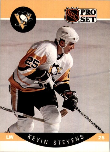 1990-91 Pro Set Kevin Stevens Rookie Pittsburgh Penguins #240 NHL ...