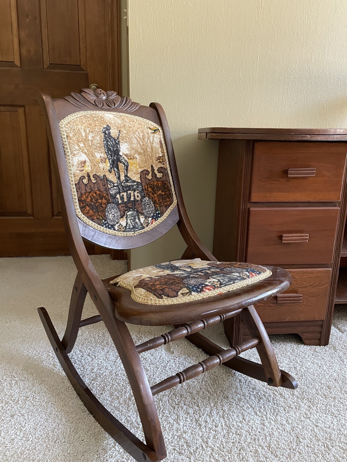 1776 of the 1976 BICENTENNIAL CELEBRATION CHAIR ANTIQUE ROCKING CHAIR ...
