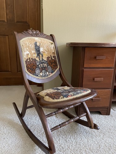 1776 of the 1976 BICENTENNIAL CELEBRATION CHAIR ANTIQUE ROCKING CHAIR ...