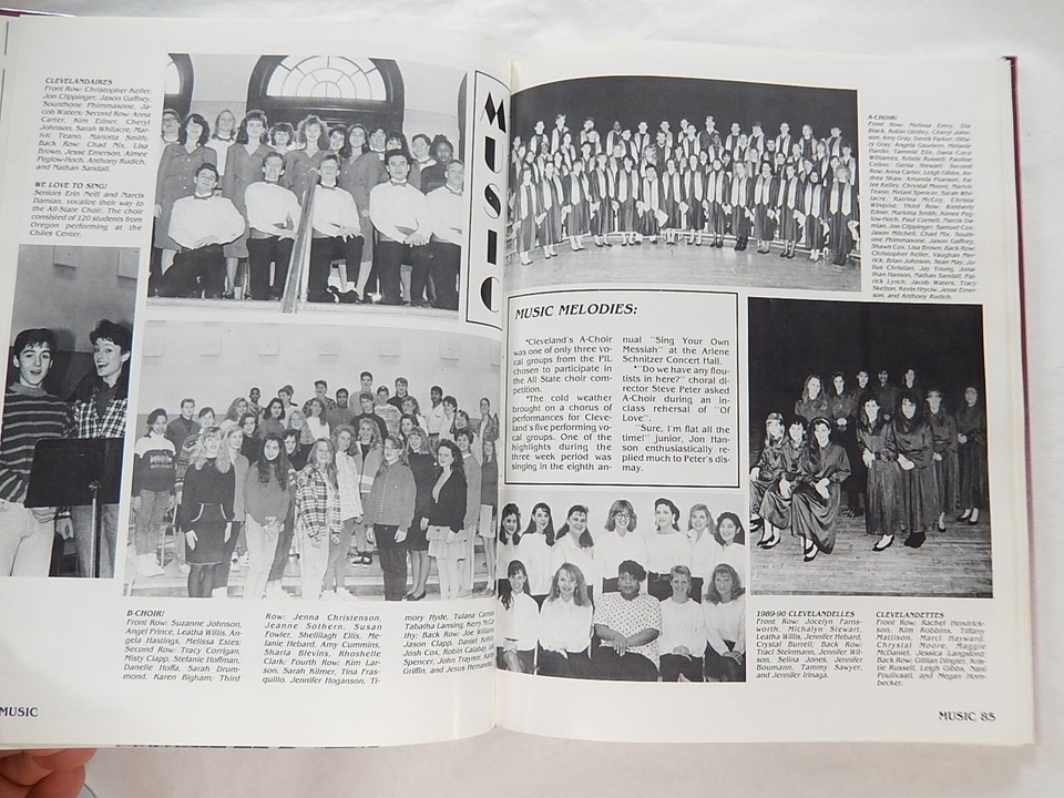 Yearbook, Cleveland High School, Portland Oregon, 1990, "Legend" | eBay