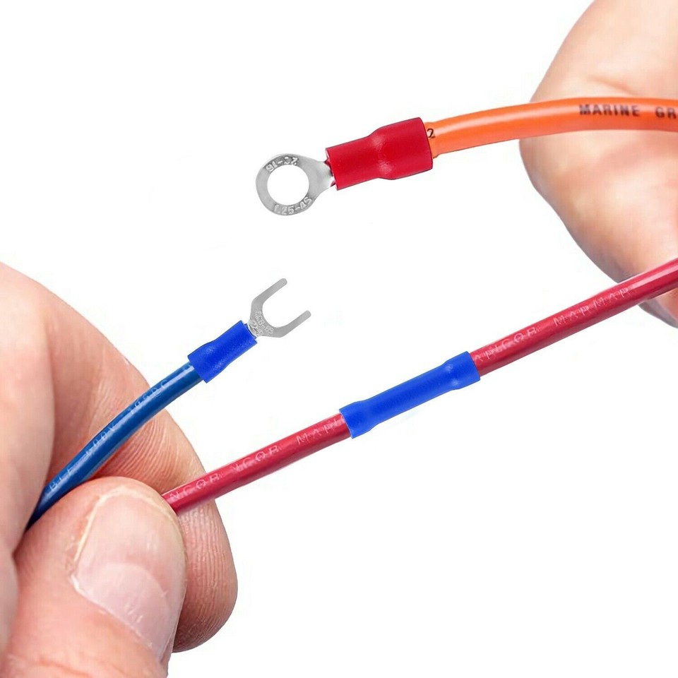 520 PC ASSORTED INSULATED ELECTRICAL WIRE TERMINAL CRIMP CONNECTOR ...