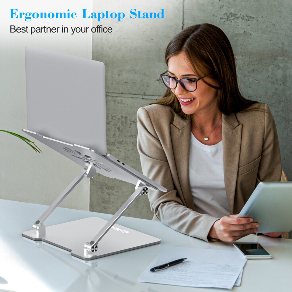 Laptop Stand Adjustable Computer Stand for Desk Ergonomic Aluminum ...