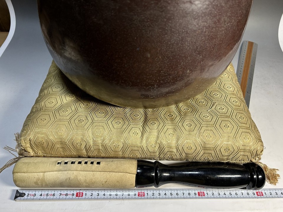 Buddhist Bell #244 Japanese Vtg Temple 13" Rin Orin Singing Bowl Gong ...
