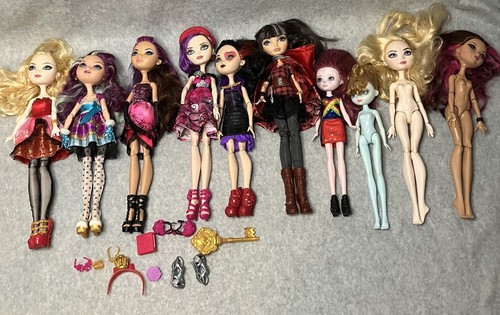 Monster High Ever After High Lot of 10 Dolls Apple Madeline Cerise etc ...